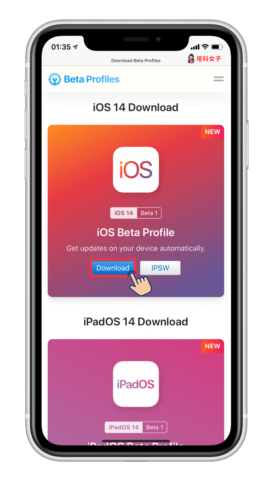 如何在 iPhone 下載並安裝 iOS14 Beta 描述檔？我該下載嗎？ - 塔科女子