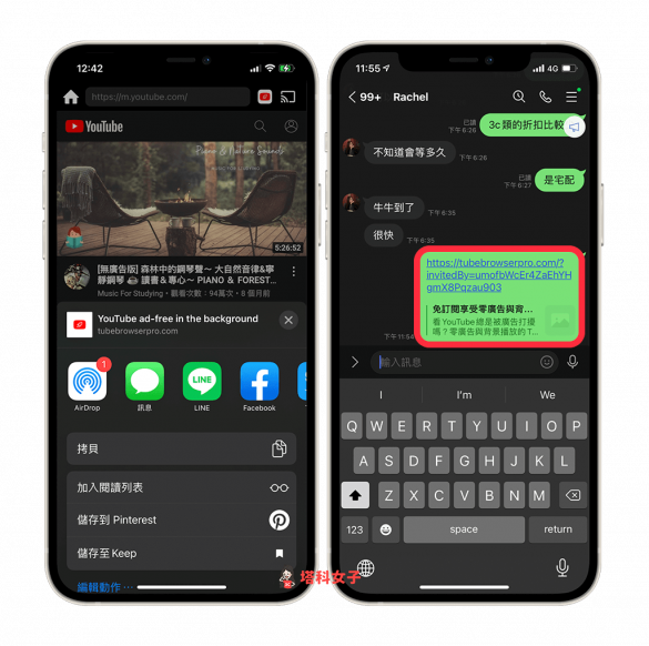 Tube Browser Pro 支援 YouTube 背景播放、iOS 子母畫面，且完全無廣告！ - 塔科女子
